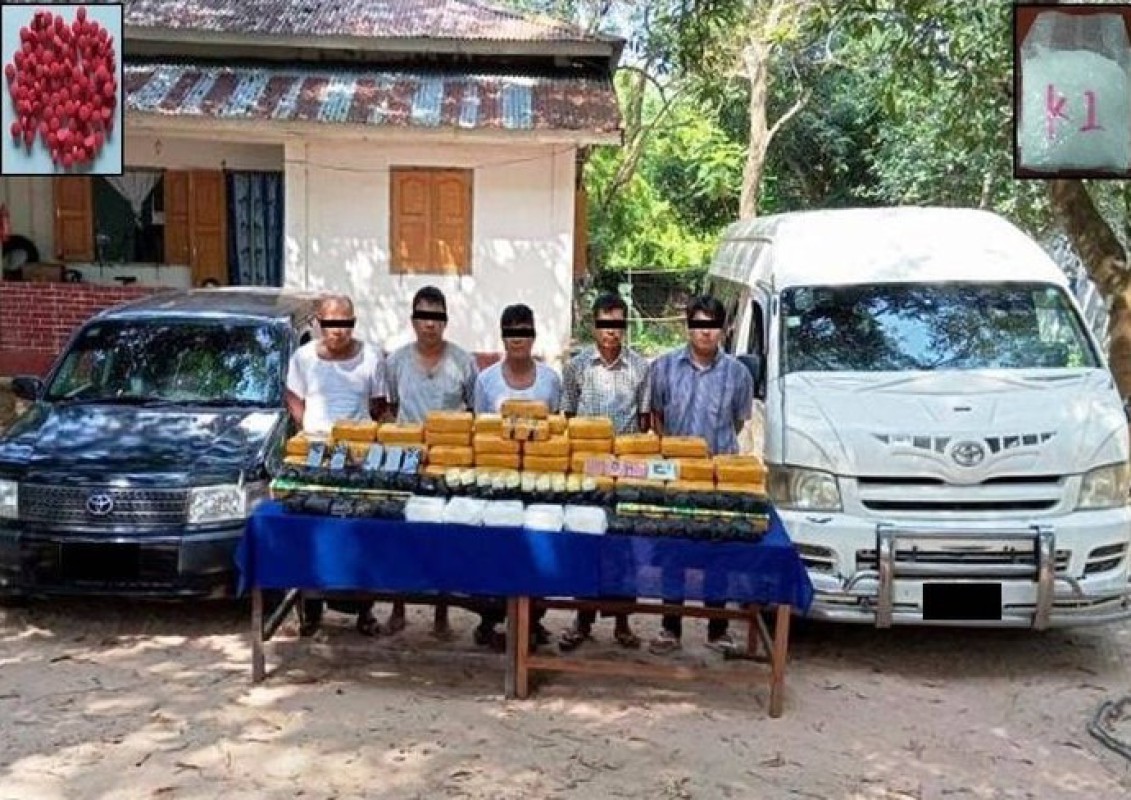 ပင်လောင်းမြို့နယ်တွင် ငွေကျပ်သိန်း ၇၀၀၀ ကျော်တန်ဖိုးရှိ မူးယစ်ဆေးဝါးမ